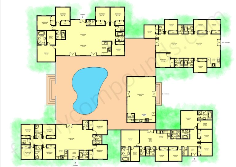 8 Fantastic Family Compound Layouts With House Floor Plans