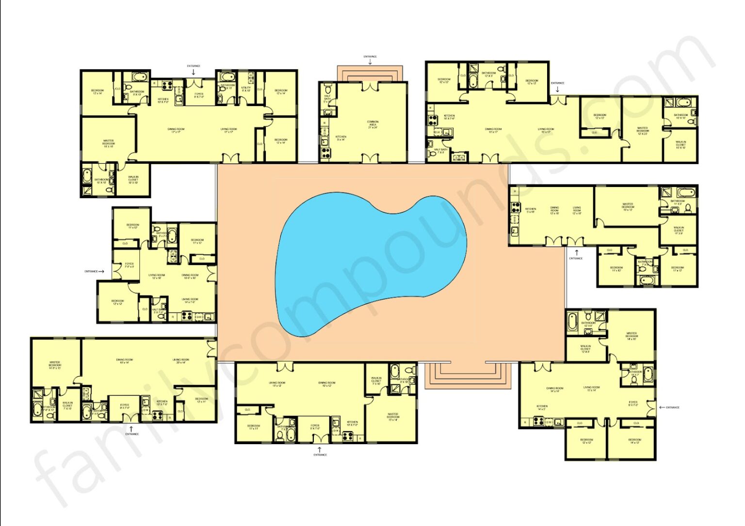 8 Fantastic Family Compound Layouts With House Floor Plans