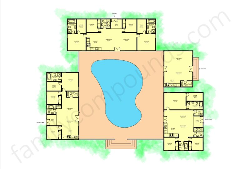 8 Fantastic Family Compound Layouts With House Floor Plans