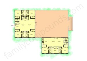 8 Fantastic 2-House Family Compound Layouts With House Floor Plans